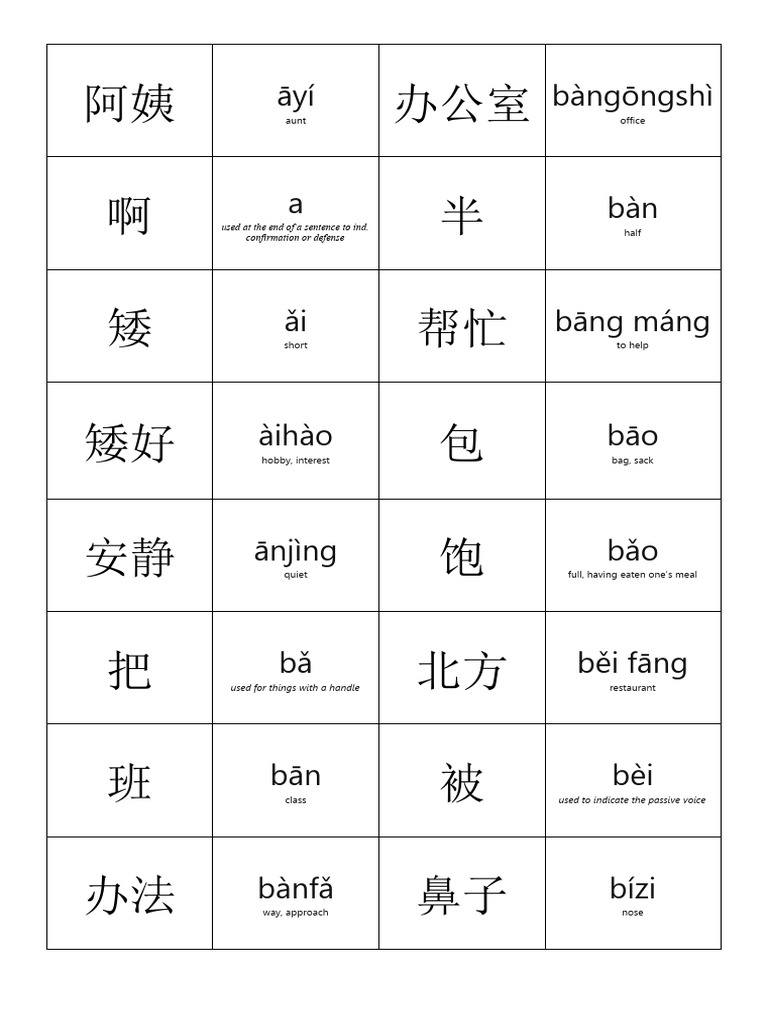 HSK 3_Flash Cards | PDF