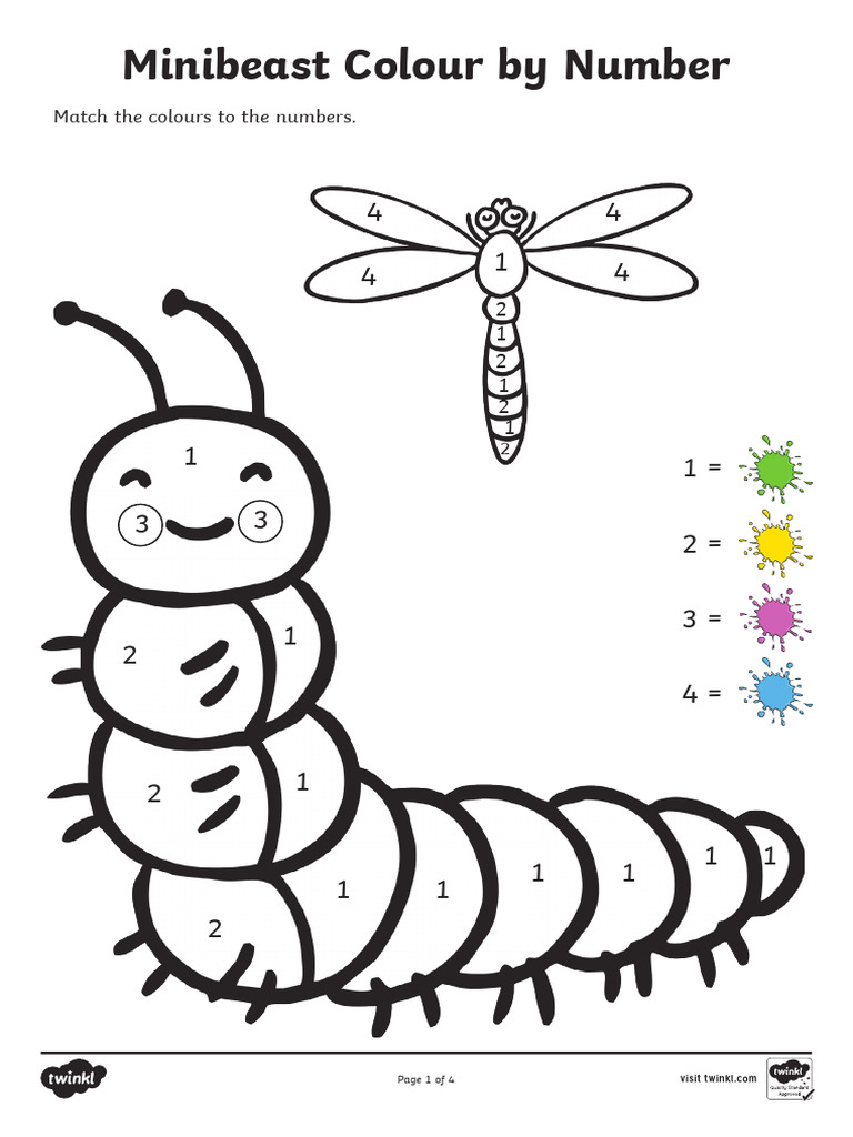 Minibeast Color by Number | PDF