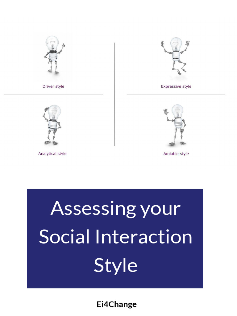 Assessing Your Social Interaction Style Pdf Self Awareness