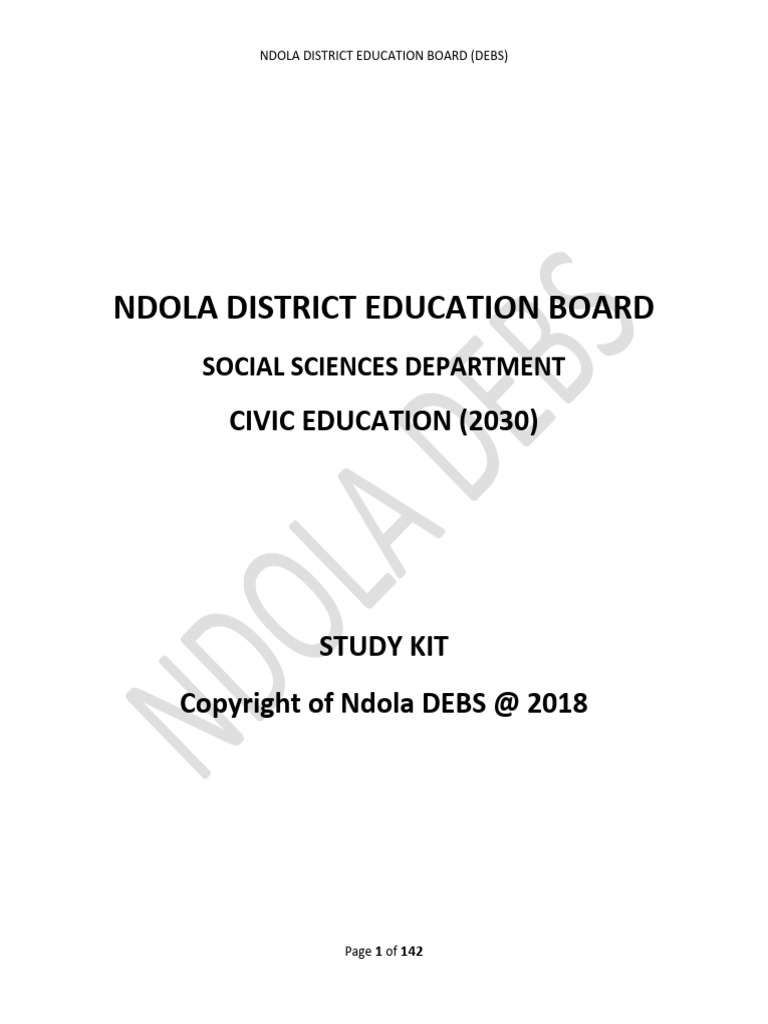 Grade 10-12 Civic Education Study Kit | PDF | Elections | Constitution