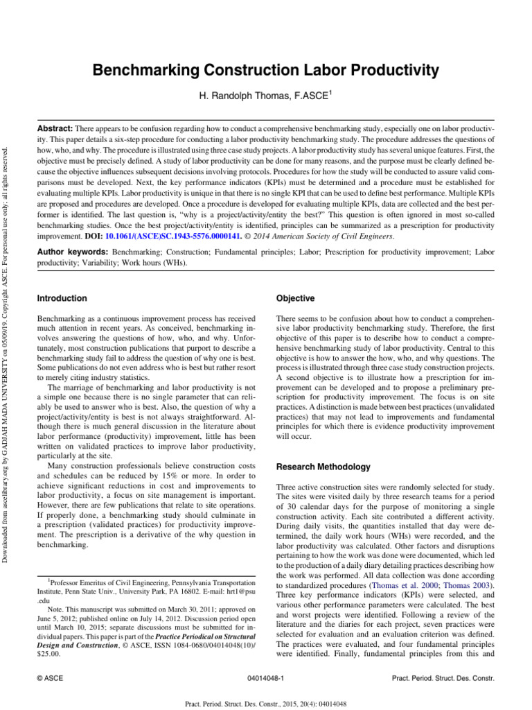 Benchmarking Labor Productivity | PDF | Performance Indicator | Benchmarking