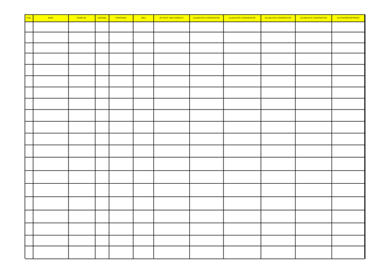 Health Champions Client Calling Proforma Sheet | PDF