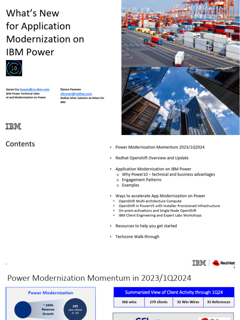 What's New For App Modernization On IBM Power - June 06 (Jason L, RH ...