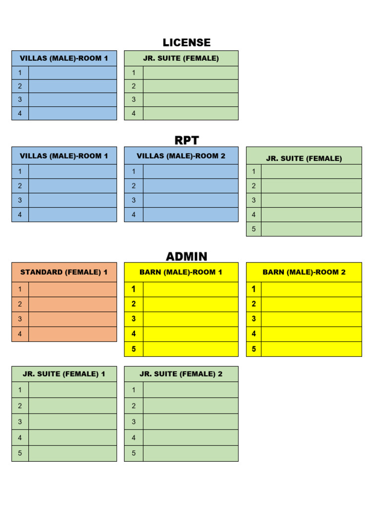 Room Assignment | PDF