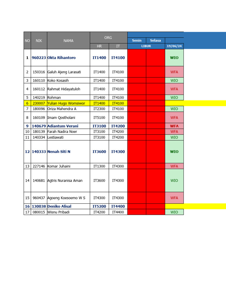 Wfa-Wio Lap W-3 & Plan W-4 Juni 2024 It4300 | PDF