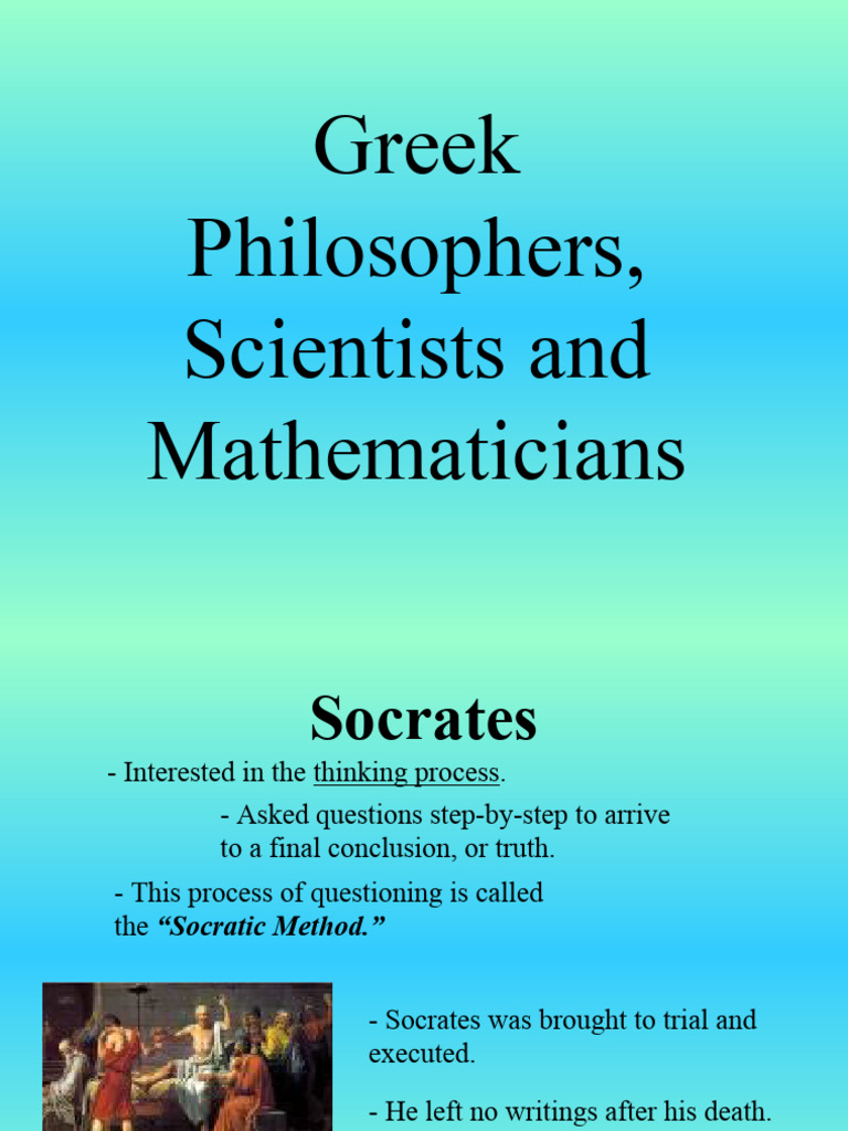 Greek Philosphers Powerpoint Presentation | PDF | Pythagoras | Plato