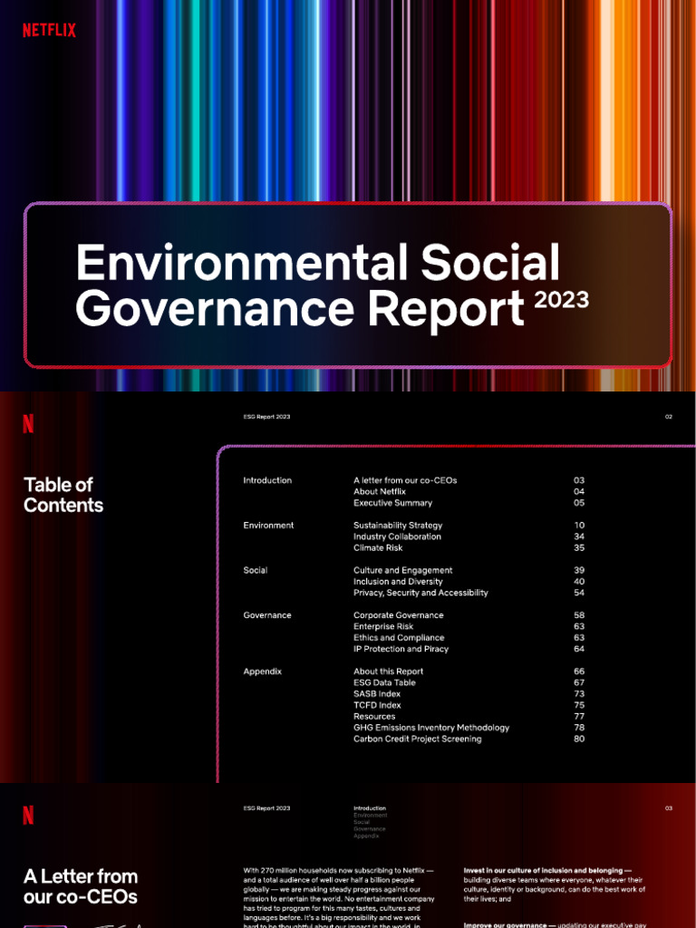 Netflix ESG Insights 2023 | PDF | Climate Change Mitigation | Electric ...
