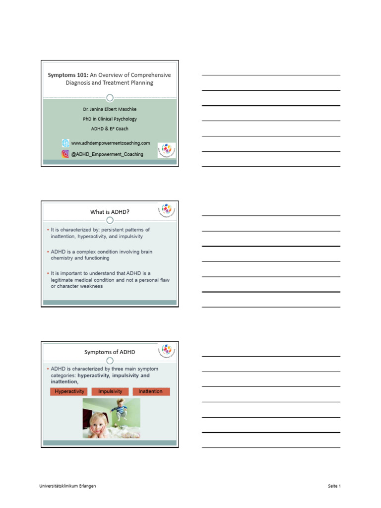 ADHD-101-Handouts(1) | PDF | Attention Deficit Hyperactivity Disorder ...