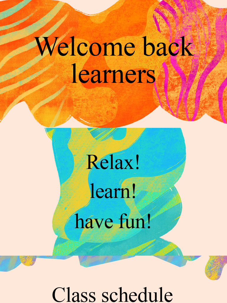 Welcome Back Learners - Wellness Massage | PDF