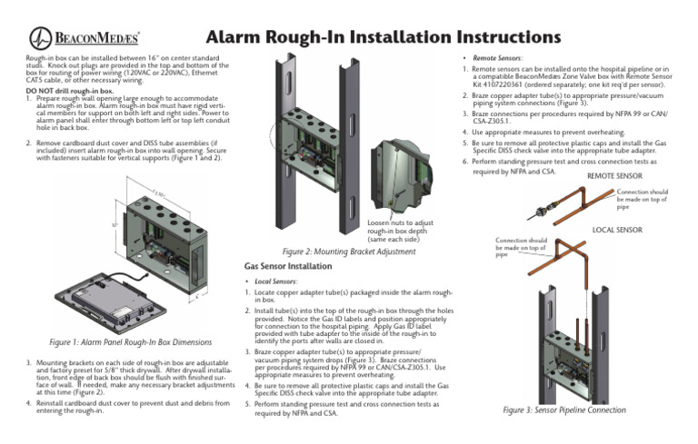 BMED NFPA TotalAlert Infinity Installation Instructions NFPA | PDF ...