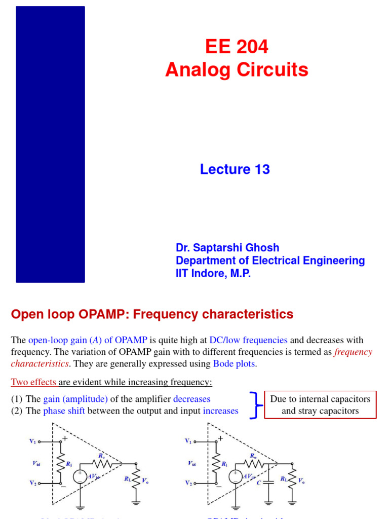 EE 204 Lecture13 | PDF | Operational Amplifier | Frequency Modulation