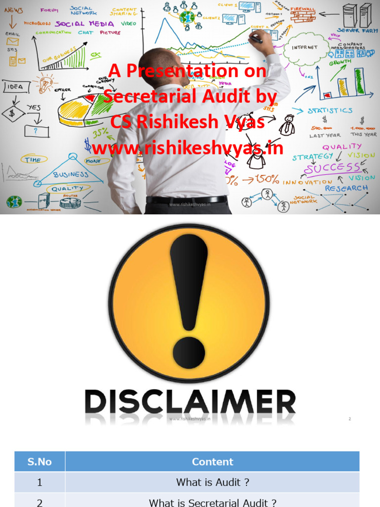 Secretarial Audit - Systems & Procedures by CS Rishikesh Vyas | PDF ... Secretarial Audit - Systems & Procedures by CS Rishikesh Vyas | PDF ...
