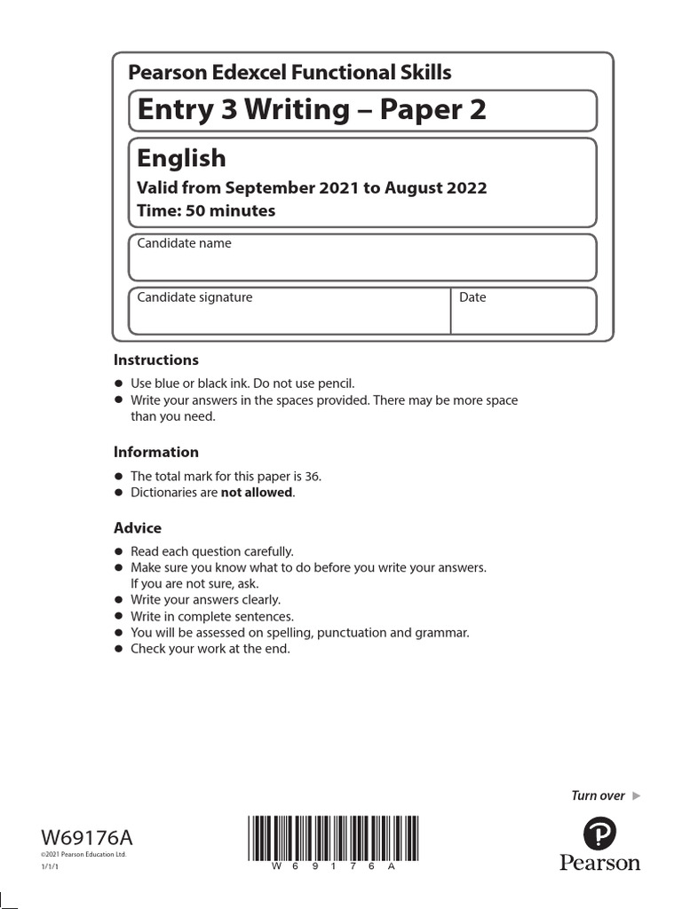 E3 Writing Paper 2 2021 22 | PDF | Syntax | Language Mechanics