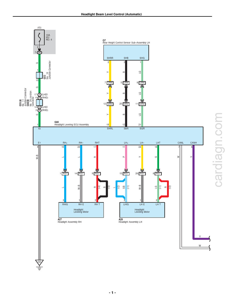 Toyota Hilux 2016+headlight Beam Level Control (Automatic) | PDF | Land ...