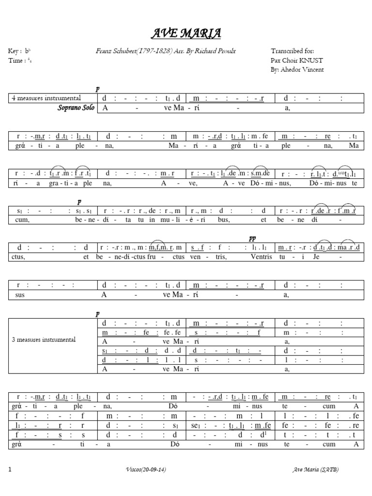 Ave Maria (SATB) | PDF | Franz Schubert | Música