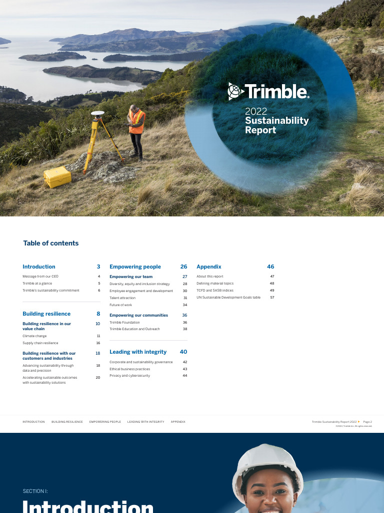 Trimble Sustainability Report 2022 | PDF | Climate Change Mitigation ...