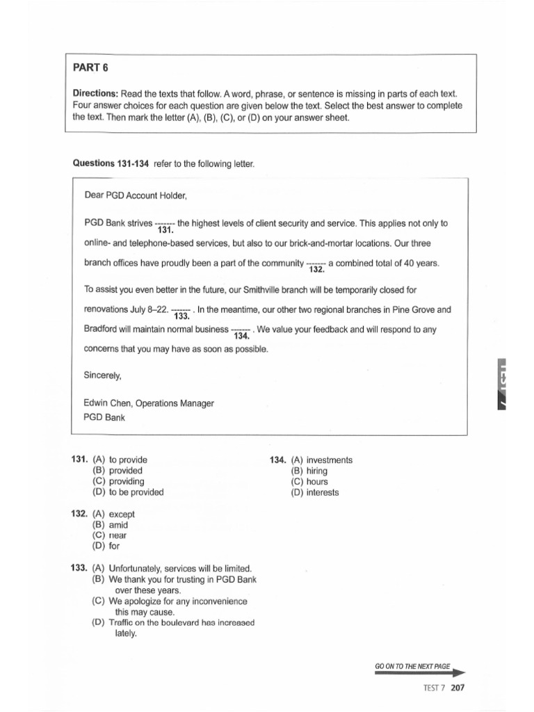 Test 7 Part 6 | PDF