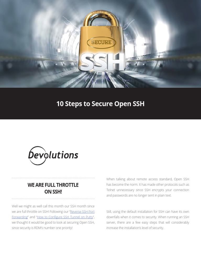 10 Steps To Secure Open SSH | PDF | Secure Shell | Password