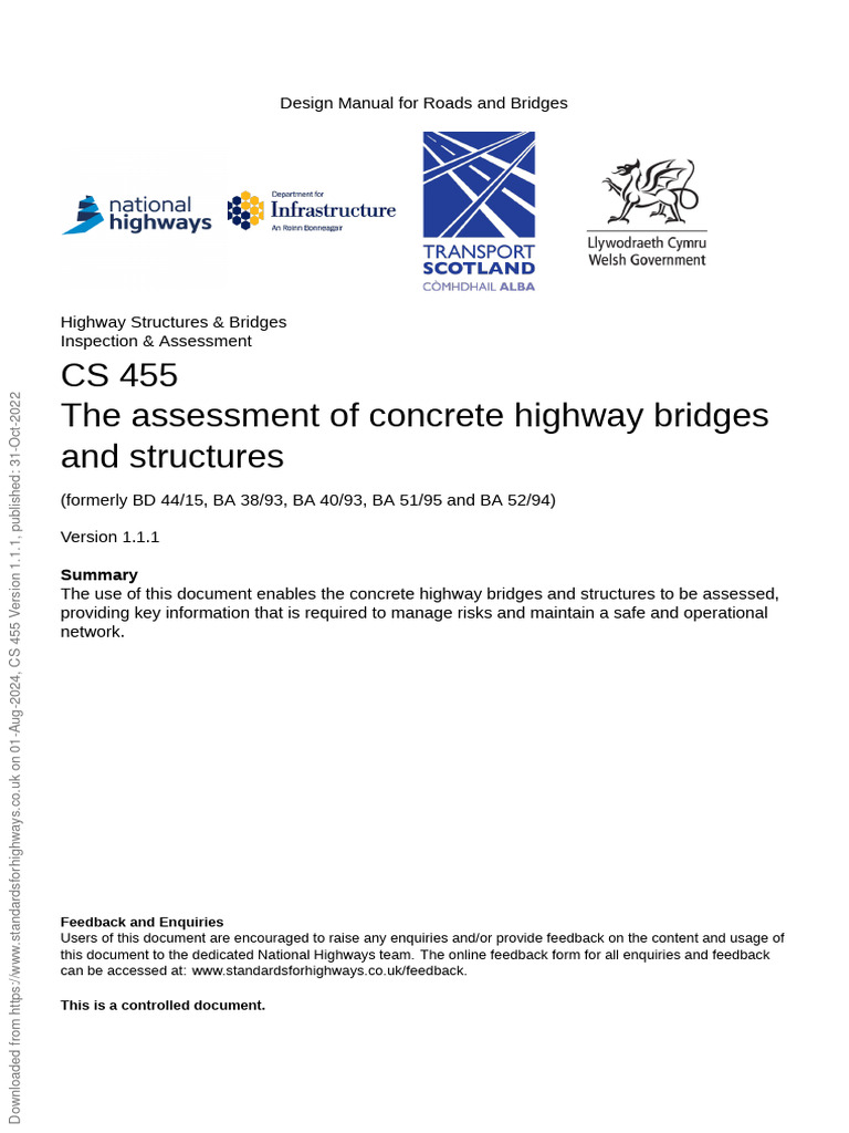 CS 455: Concrete Bridge Assessment Guide | PDF | Prestressed Concrete ...