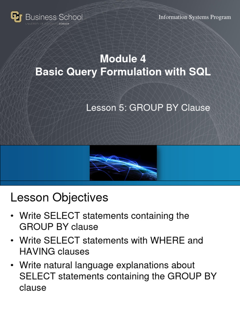 SQL GROUP BY for Data Analysis | PDF | Software Engineering | Data Management Software