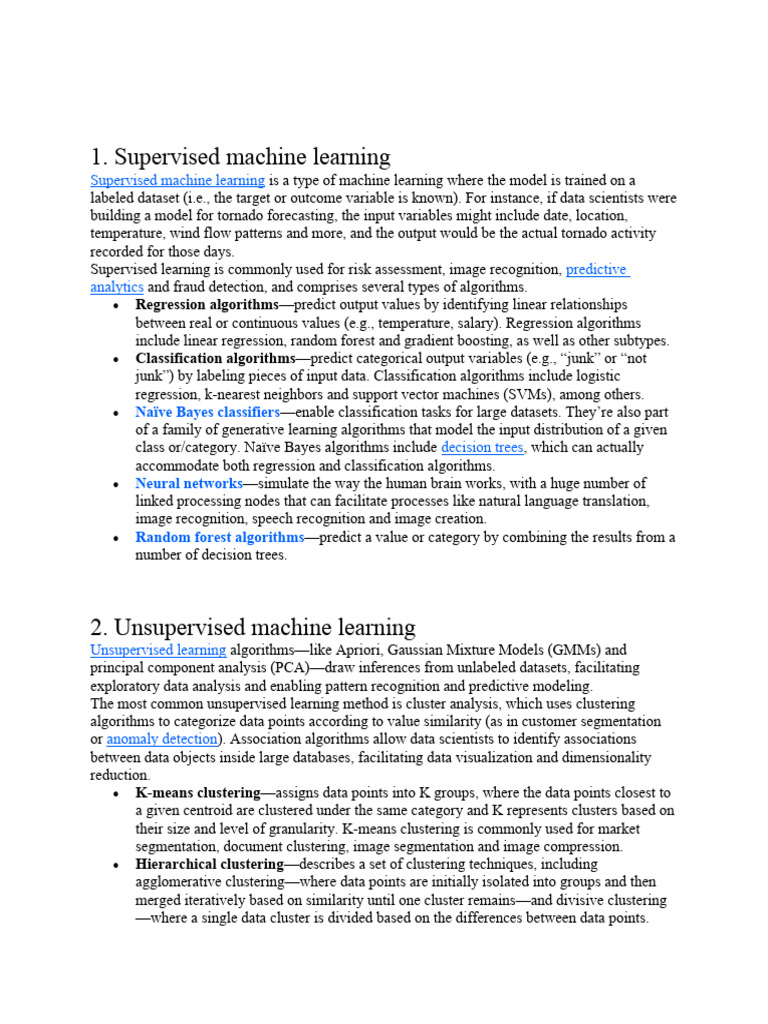 IBM-types of MC Learning | PDF | Machine Learning | Cluster Analysis