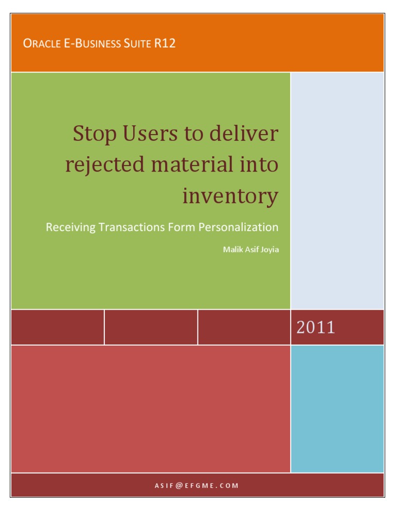 Stop To Deliver Rejected Material in Inventory | PDF