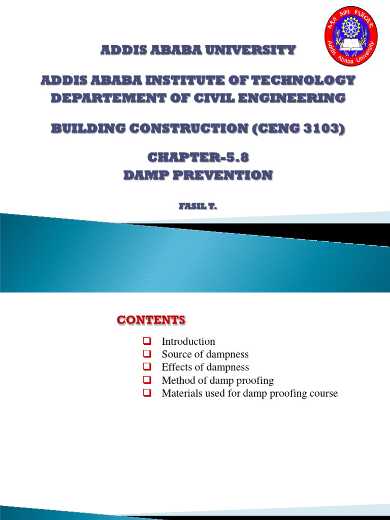 CHAPTER-5.8 Damp proofing | PDF | Concrete | Mortar (Masonry)