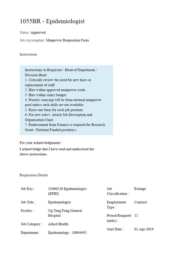 View Req 1055BR - Epidemiologist | PDF | Epidemiology | Health Care