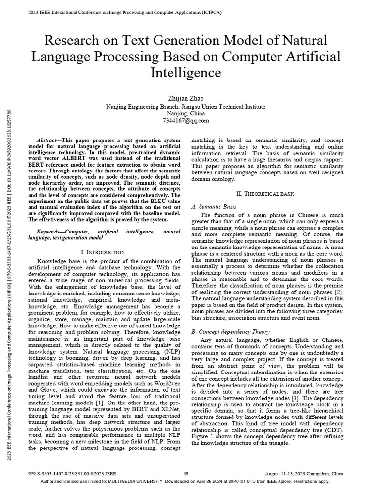 Research On Text Generation Model of Natural Language Processing Based ...