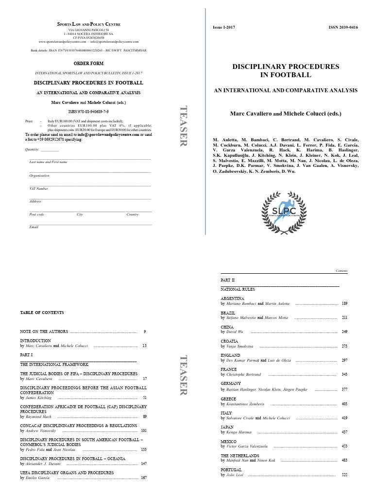 Football Disciplinary Procedures Analysis | PDF | Fifa | Committee