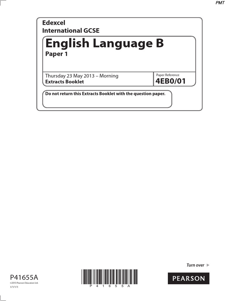 June 2013 in - Paper 1 Edexcel (B) English Language IGCSE | PDF ...