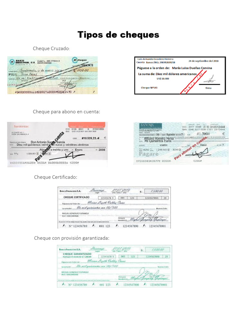 Tipos de cheques | PDF