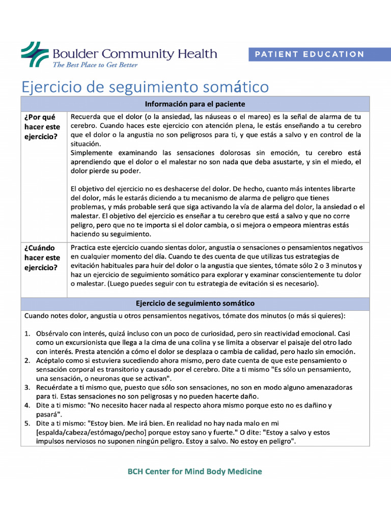 Somatic Track ESP | PDF