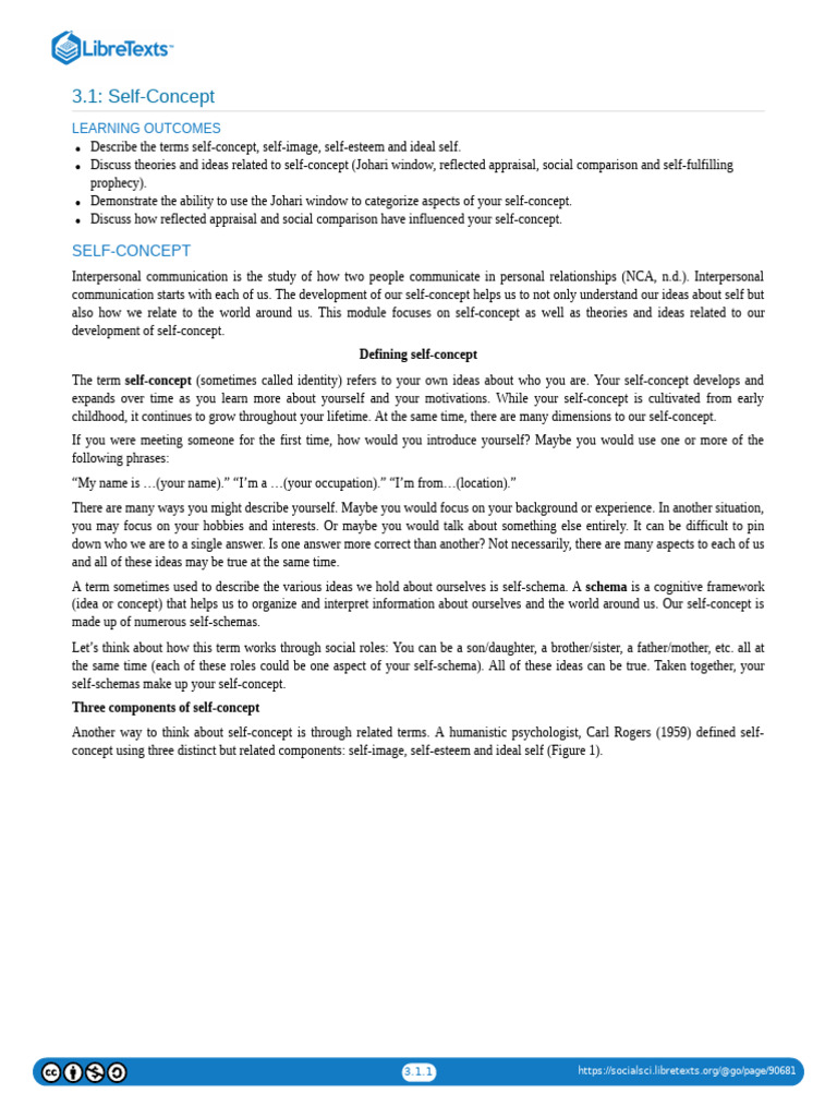 3.01 Self-Concept | PDF | Self Concept | Self Esteem