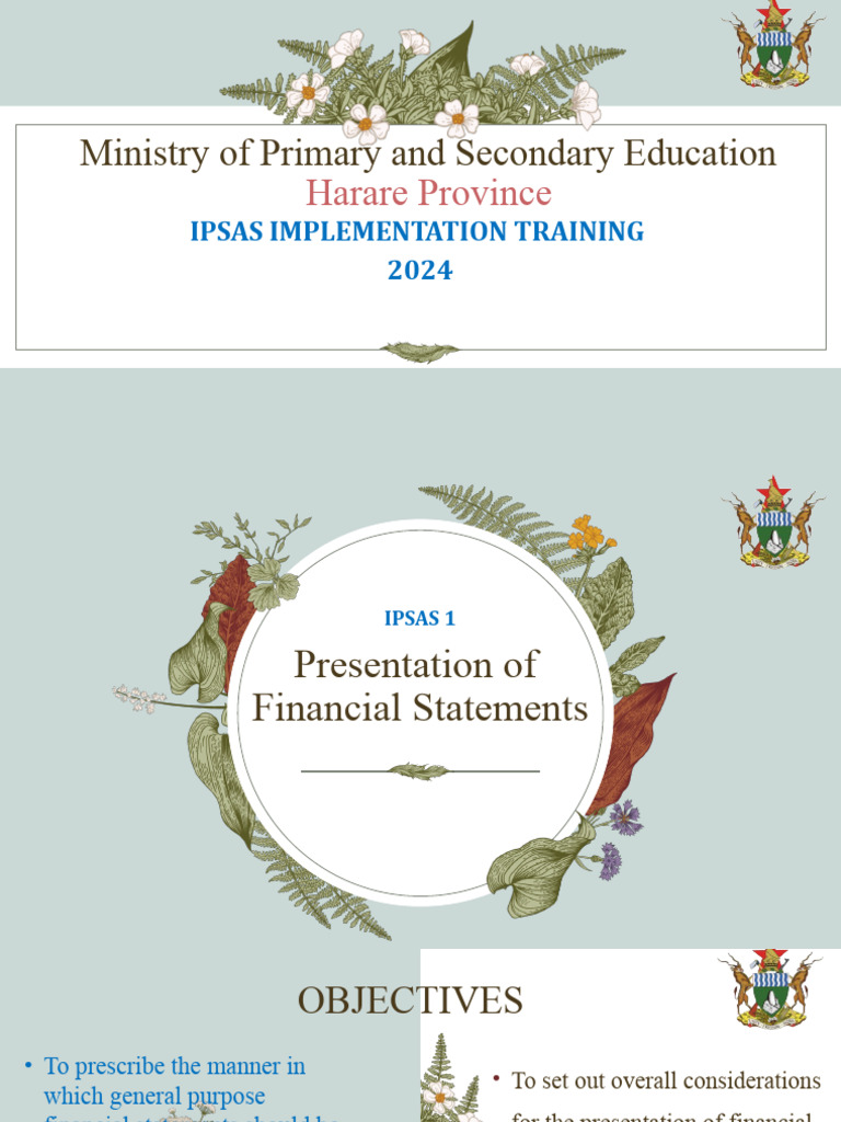 IPSAS 1 Presentation of | PDF | Financial Statement | Income Statement