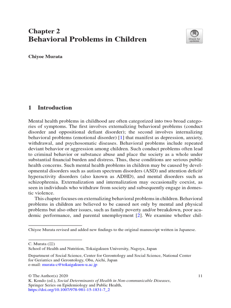 Behavioral_Problems_in_Children | PDF | Mental Disorder | Juvenile ...