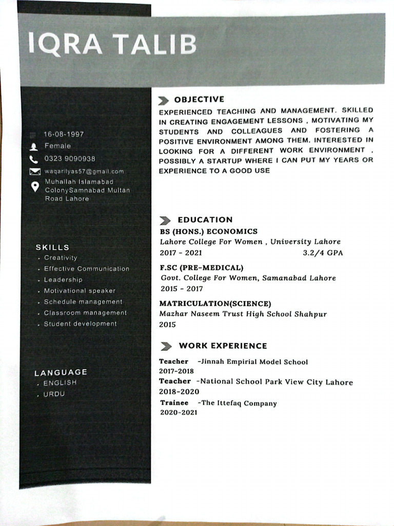 Iqra Talib | PDF