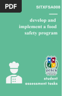 SITXFSA008 Food Safety Program Template | PDF | Hazard Analysis And ...