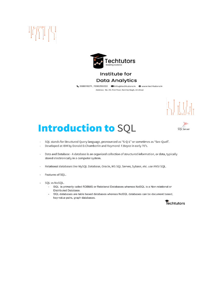 SQL Ppt-Notes | PDF