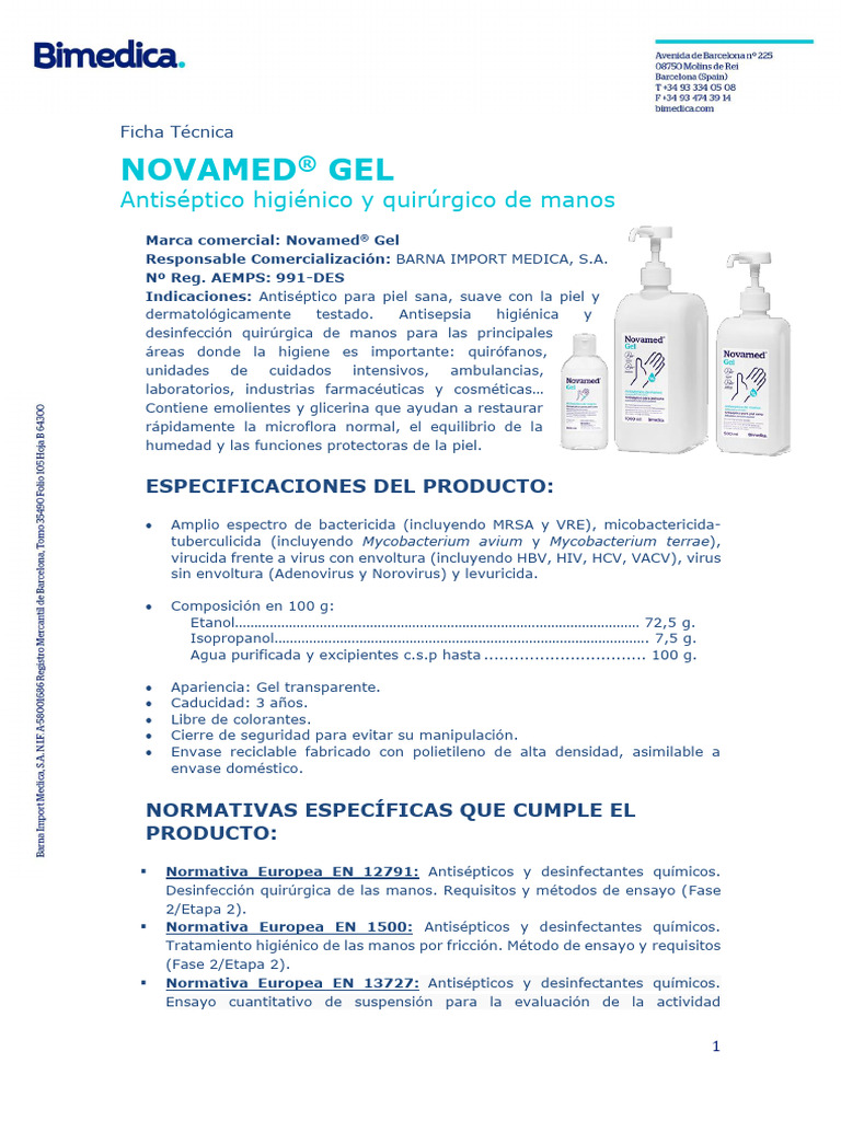 FT Novamed Gel (1) | PDF | Microbiología