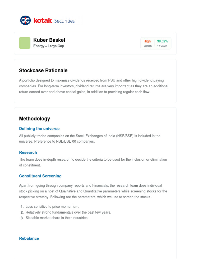 High Dividend PSU Stockcase Strategy | PDF | Securities (Finance) | Stocks