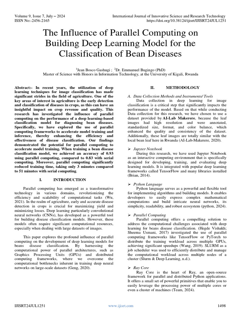 IJISRT24JUL1251 | PDF | Deep Learning | Parallel Computing