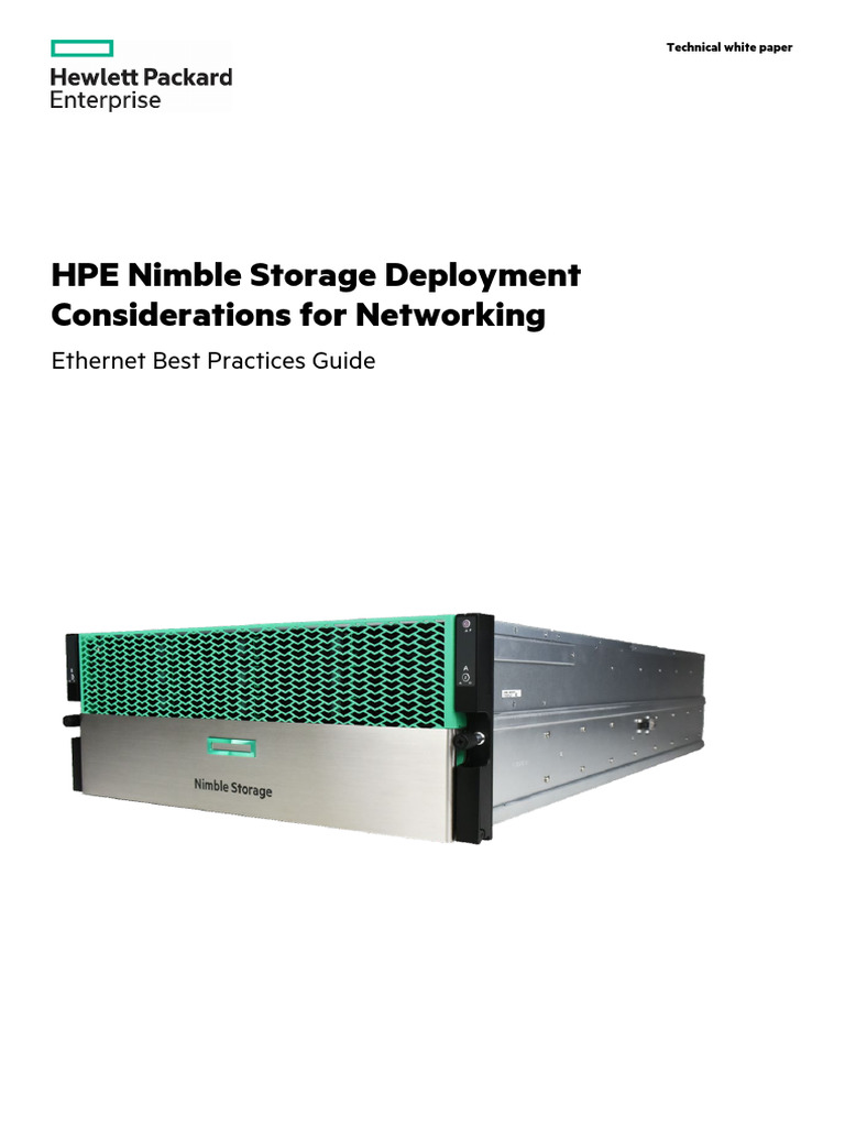 HPE Nimble Storage Deployment Considerations For Networking | PDF | Computer Network | Network ...