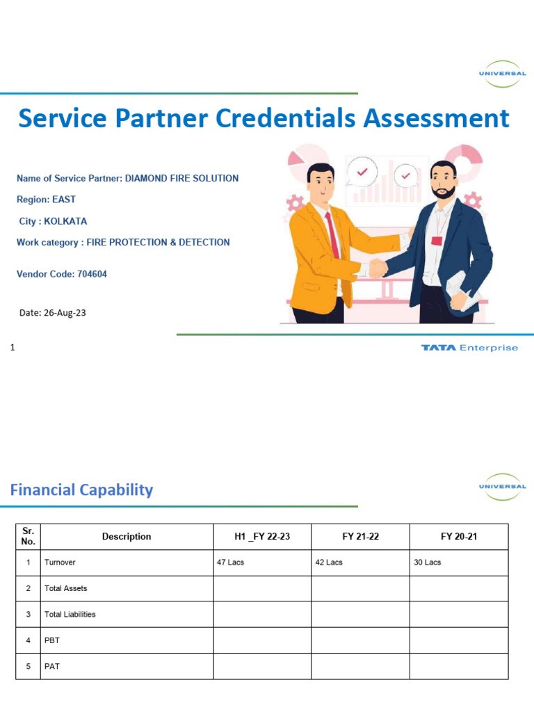 Service Partner - Vendor Assessment | PDF | Drill
