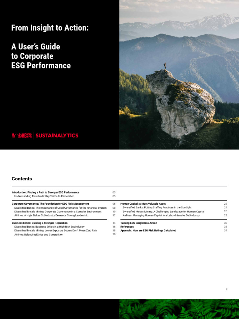 SCS - From Insight to Action A User’s Guide to Corporate ESG Performance | PDF | Corporate ...