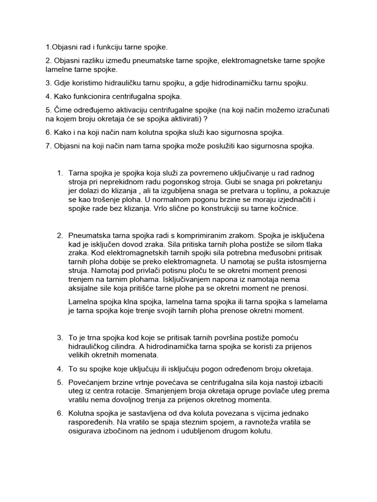 Tarne Spojke | PDF
