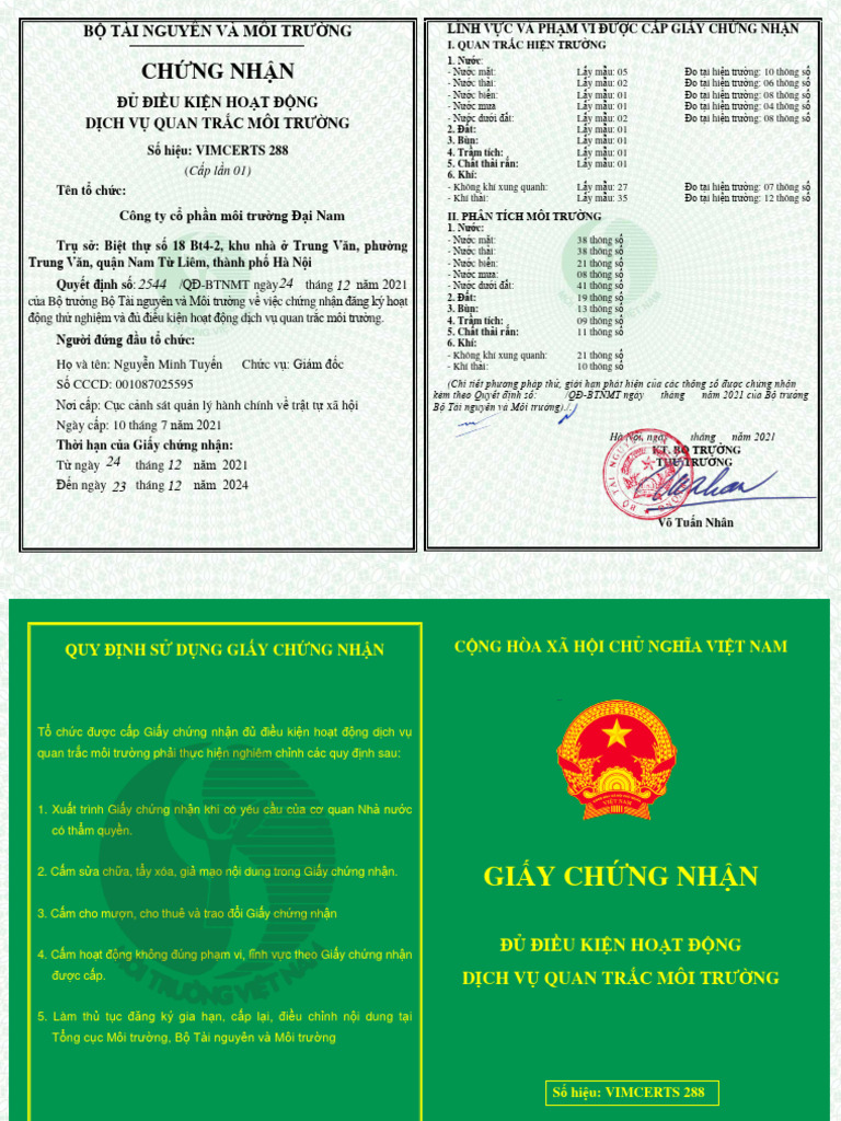 2. GCN Vimcerts 288 - Dai Nam lần 1 | PDF