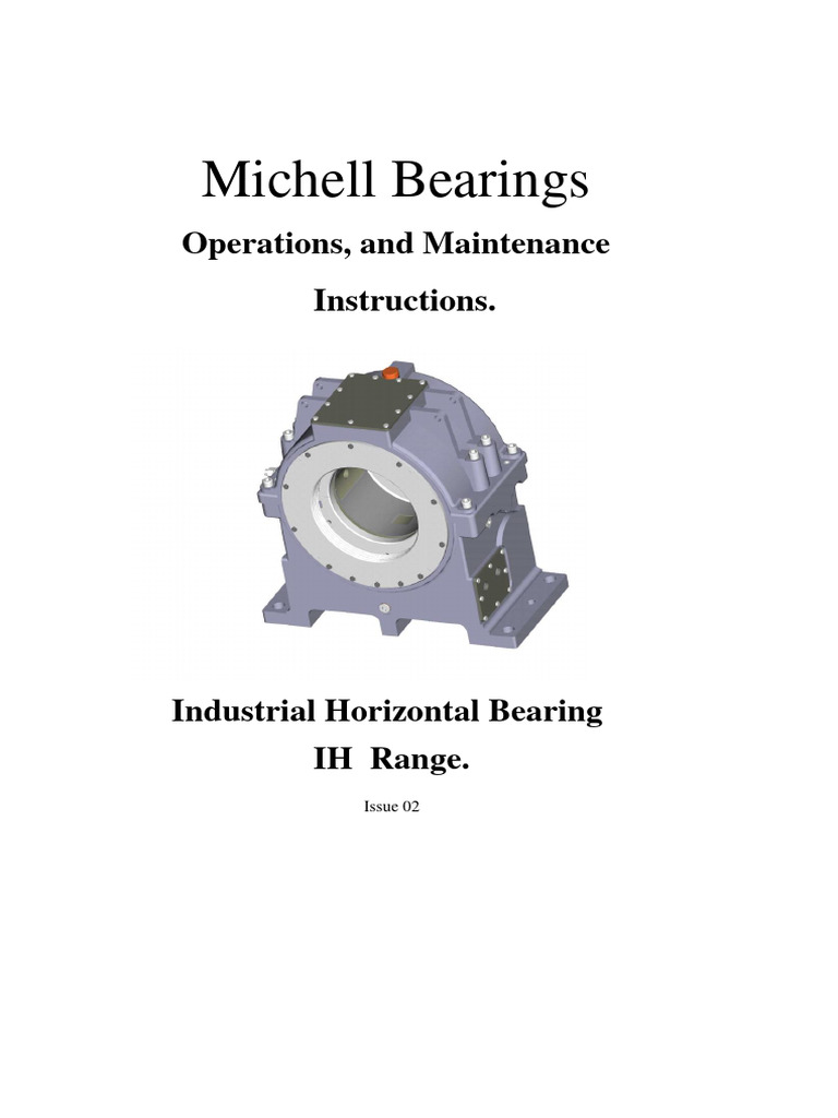 Michell Bearings Ihomi | PDF | Bearing (Mechanical) | Screw