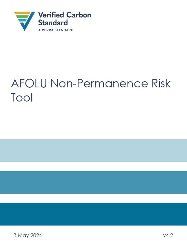 AFOLU Non Permanence Risk Tool v4.2 | PDF | Net Present Value | Risk