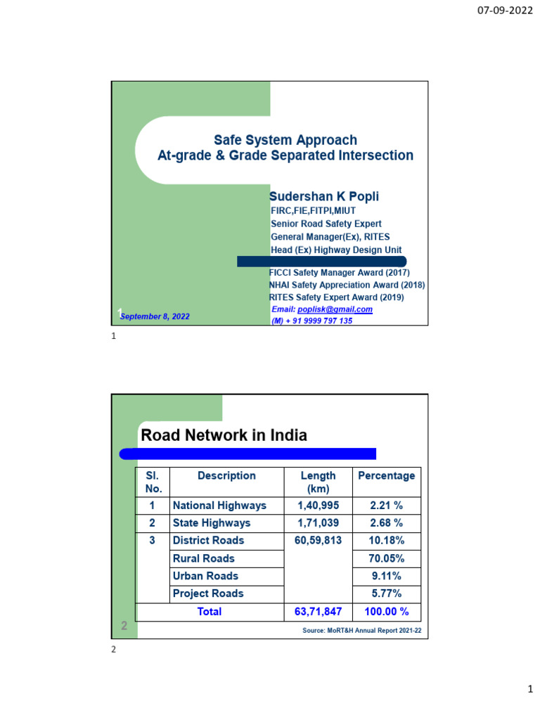 Safe - System - Intersections - Sep 2022 - Print | PDF | Intersection ...